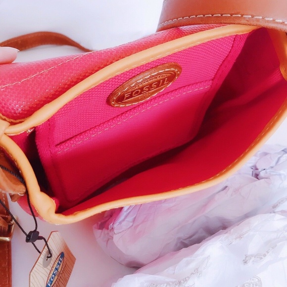 Fossil | Bags | Fossil Pink Canvas Small Crossbody Purse New | Poshmark